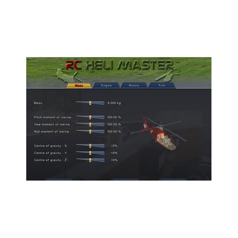 Simulateur de vol Hélicoptère RC HELI MASTER Mode 2
