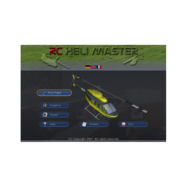Simulateur de vol Hélicoptère RC HELI MASTER Mode 1